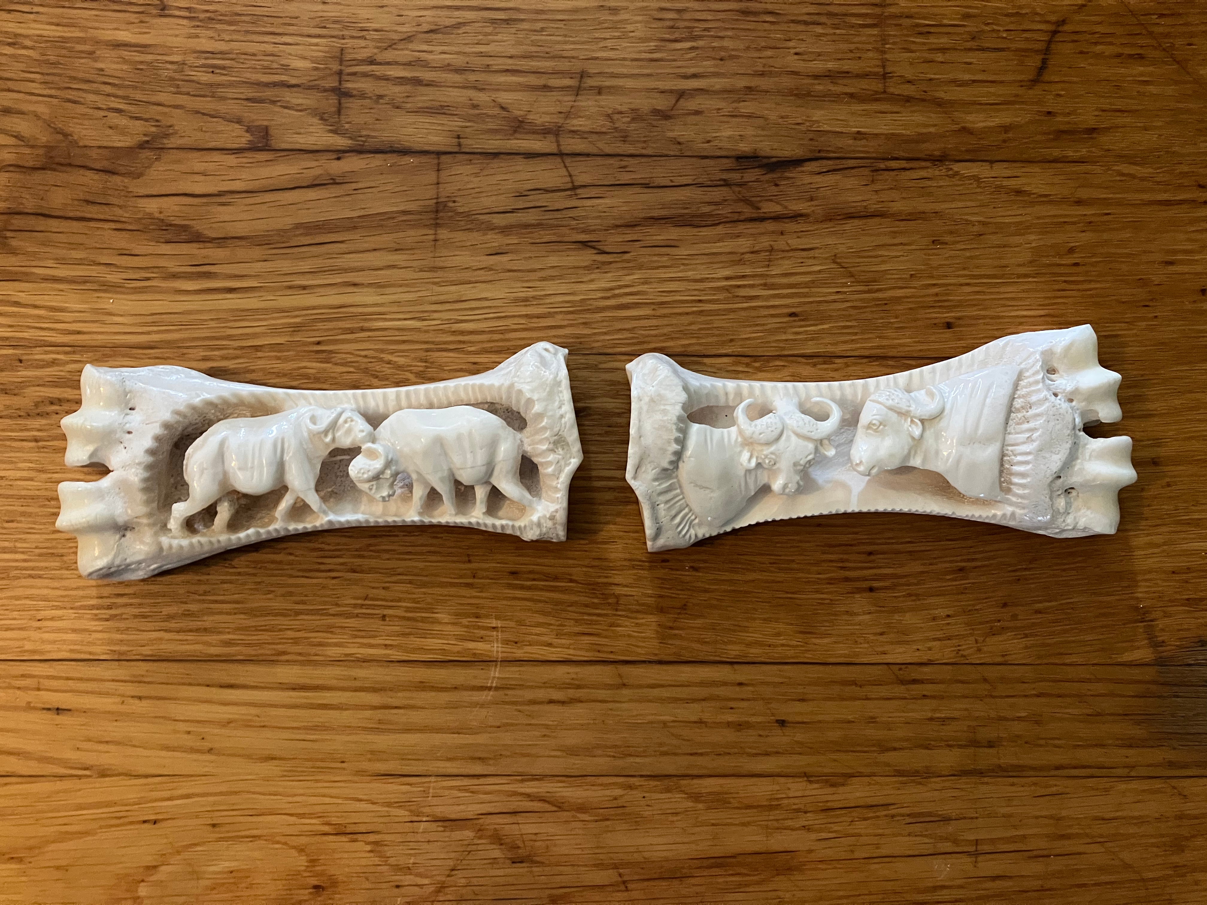 Buffalo Leg Bone carved with Buffalo bull Heads – Carzel Curios